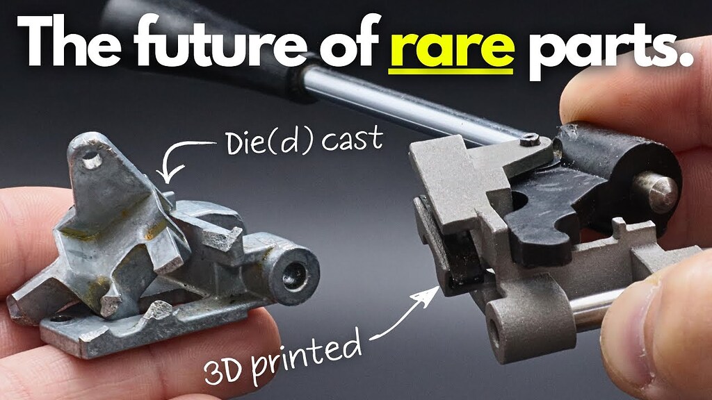Nice vid on 3d printing rare car parts (metal and plastic) - The Garage ...