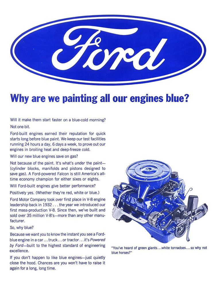 Ford Blue Engine Paint - Classic Cougar Maintenance Restoration and ...