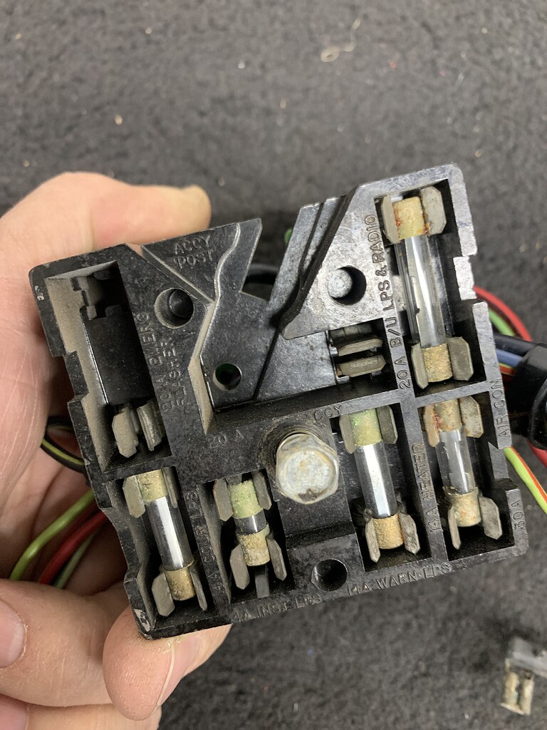 Fuse block terminals for a 70 - Classic Cougar Maintenance Restoration ...