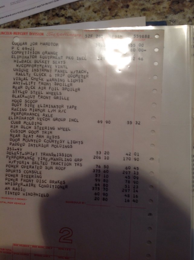 "Performance Axle" item on invoice? - Classic Cougar Community ...